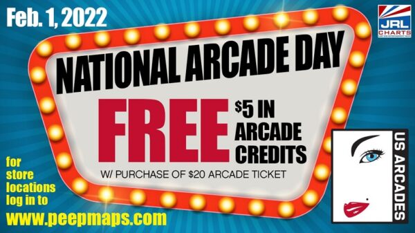 US Arcades Declares February 1st - National Arcade Day - JRL CHARTS