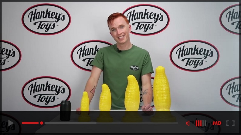 Hankey's Toys present Justin Spotlighting the Corn Dildo [Watch] - JRL CHARTS